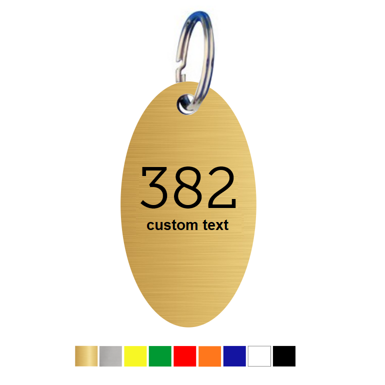 Oval Shaped Personalised Key Tags | Numbered Key Rings | CombiCraft ...