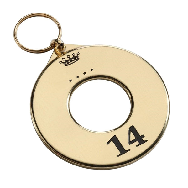 Round Gold Metal Hotel Key Tags | Personalised Gold Brass Key Labels ...