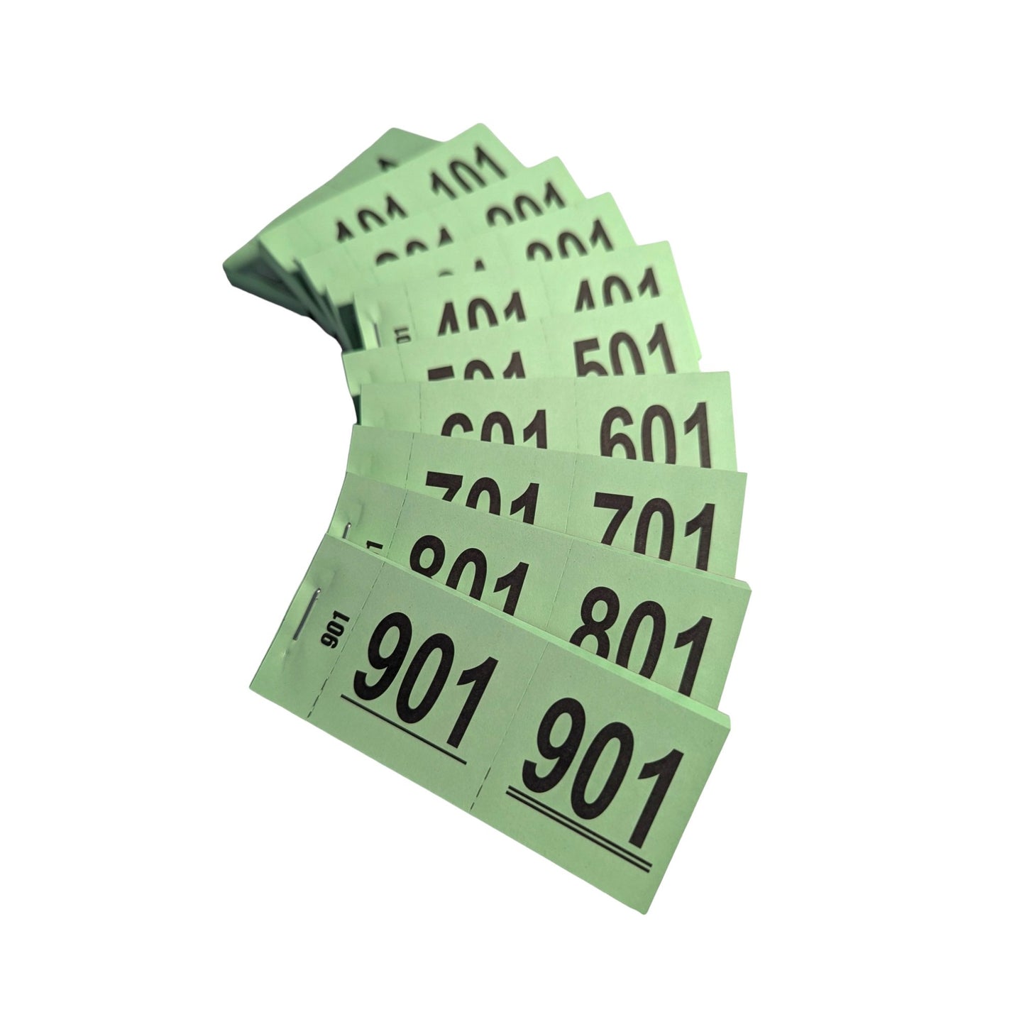 6-Pack Paper Cloakroom Check Tickets | Double Number Raffle Tickets 1 ...