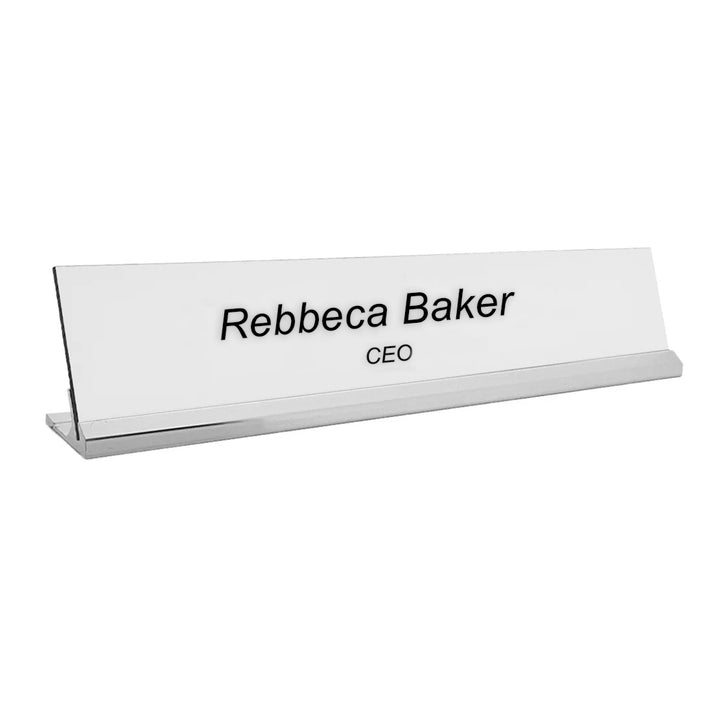 Personalised Desk Sign with Changeable Name Plate | Desk Name Plate ...