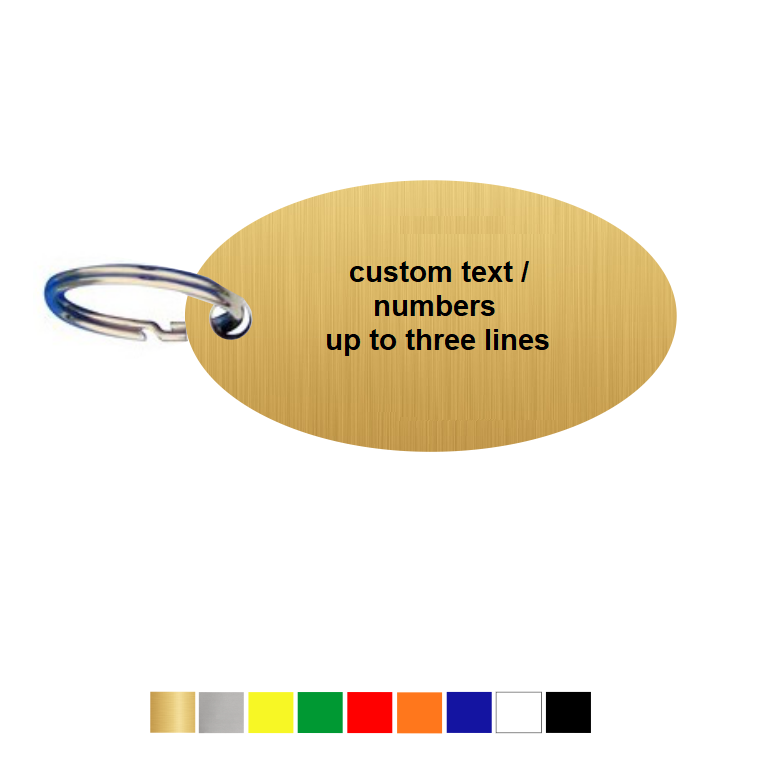 Oval Tags with Custom Engraving | Personalised Key Rings | CombiCraft ...
