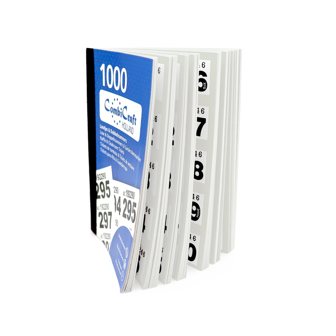 White Double Number Raffle Check Tickets Book | Paper Cloakroom Tickets ...