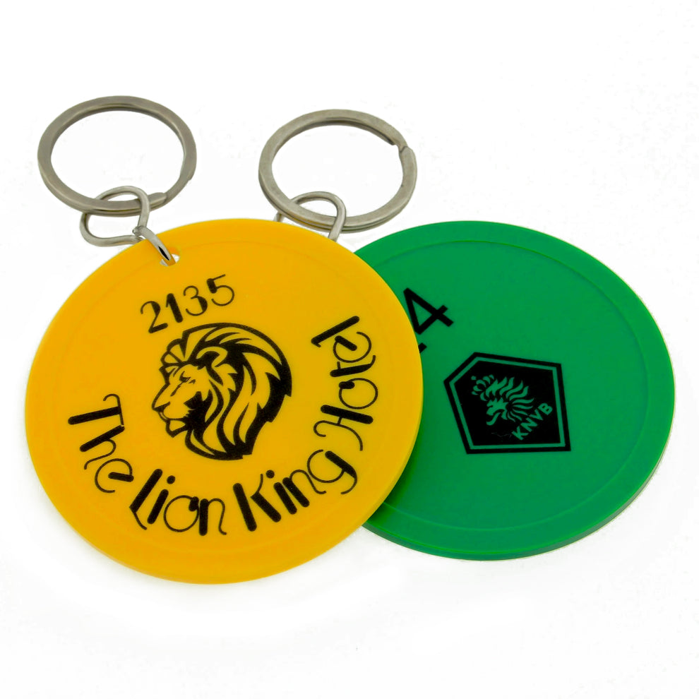 Round Sturdy Hotel Key Tags | Custom Logos, Names & Room Numbers ...