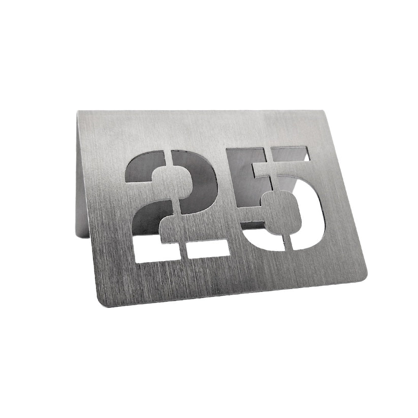 Stainless Steel Table Numbers | Custom Cut-Out Table Numbers ...