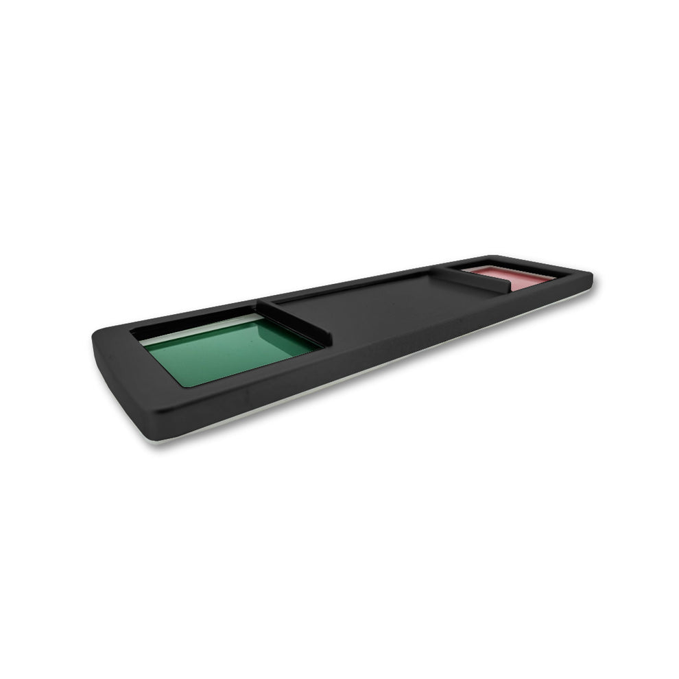 Three Status Sliding Sign Green / Orange / Red | Silver & Black ...
